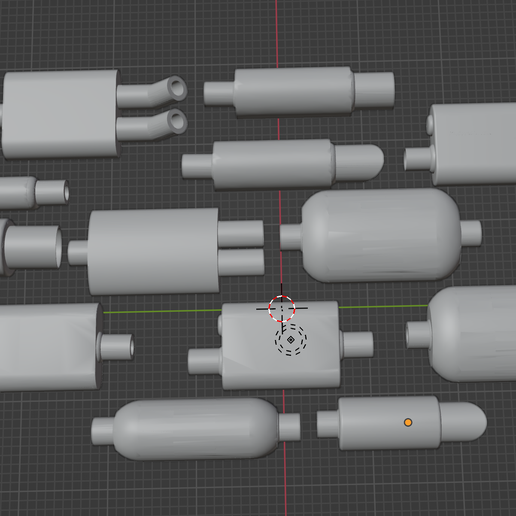 🚗 Exhaust Muffler Pack Glasspack Chambered Stock 1-25 Scale Model Car ...