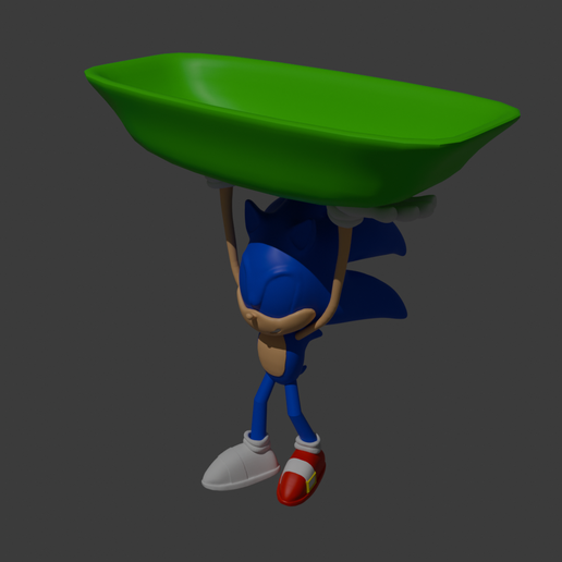 3D file sonic support 👨‍🎨 ・3D printing idea to download・Cults