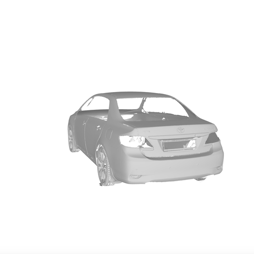 🩻 3D SCAN DATA TOYOTA COROLLA (E140) EXTERIOR・ OBJ File for 3D printing・Cults