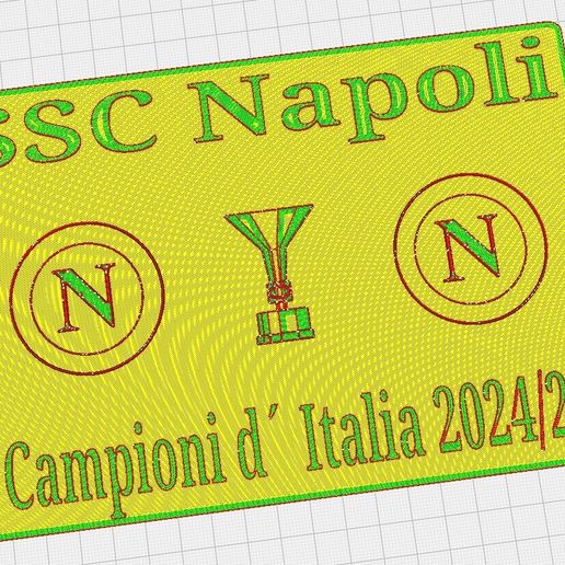 🛡️ SSC Napoli championship shield・ STL File for 3D printing・Cults