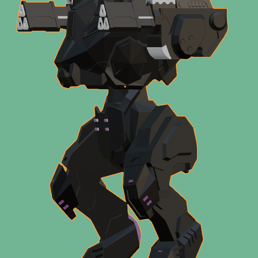 👾 Paragon + Autocannon 4 (Mech Arena)・ STL File for 3D printing・Cults