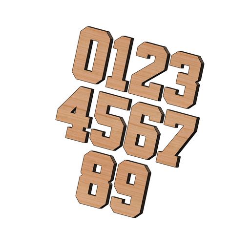 🔢 NBA font numbers set 3D print model・ STL File for 3D printing and CNC ...