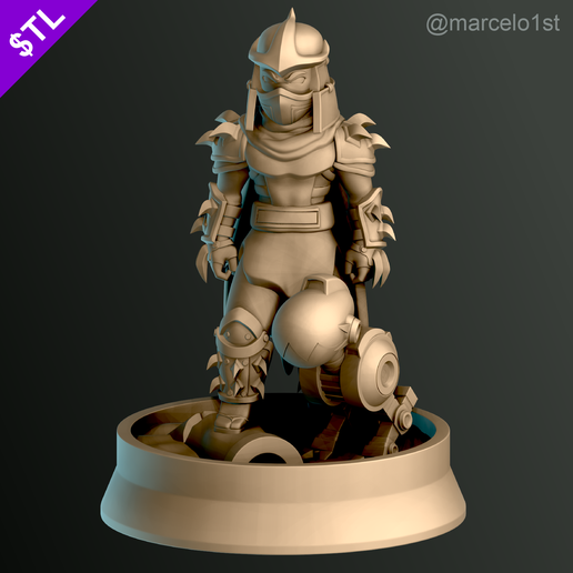 🥷 Shredder - Teenage Mutant Ninja Turtles Diorama・ STL File for 3D ...