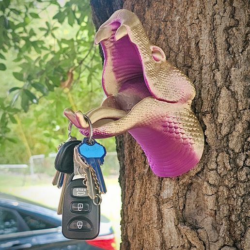 🥨 Viper Head Keyhook, Wallmount, By Pretzel Prints, Snake Print in ...
