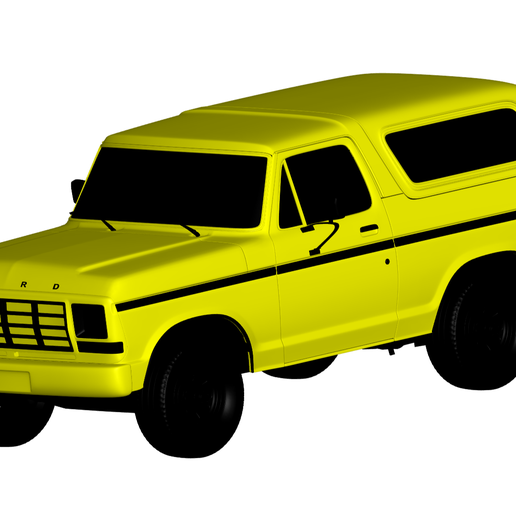 3D file Ford Bronco 1977 🚙 ・Template to download and 3D print・Cults