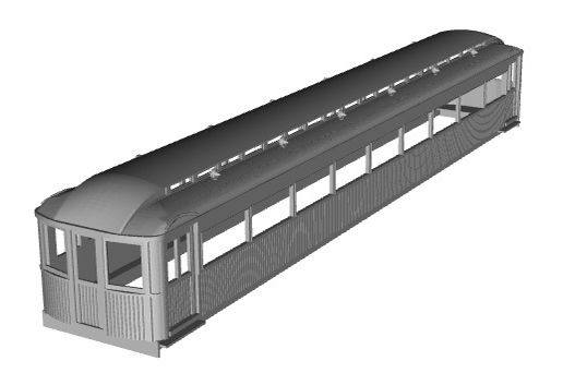 🚐 NER D92 Trailer third 1/43 scale・ 3D File for 3D printing・Cults