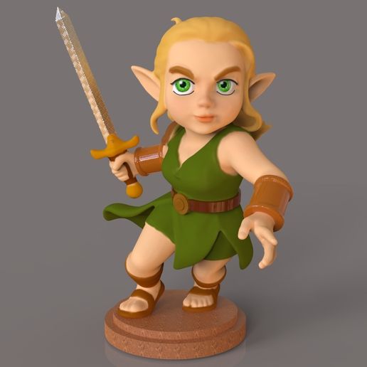 🧝 RPG Adventure Elf・Free STL File for 3D printing・Cults