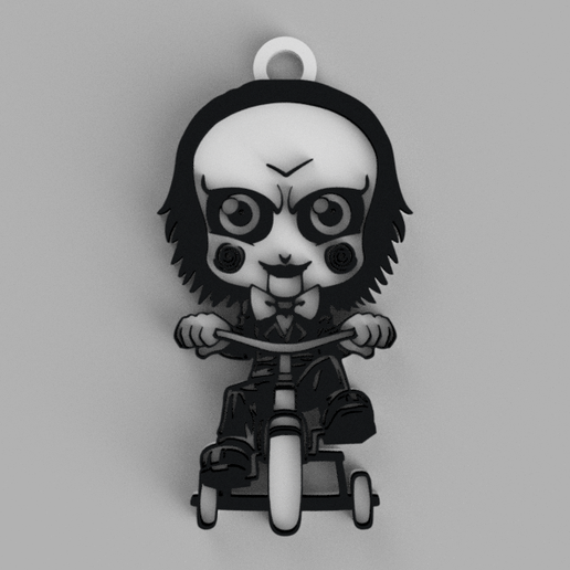 STL file Billy the Puppet Saw Titere , keychain - pendant - earring 🪚 ...