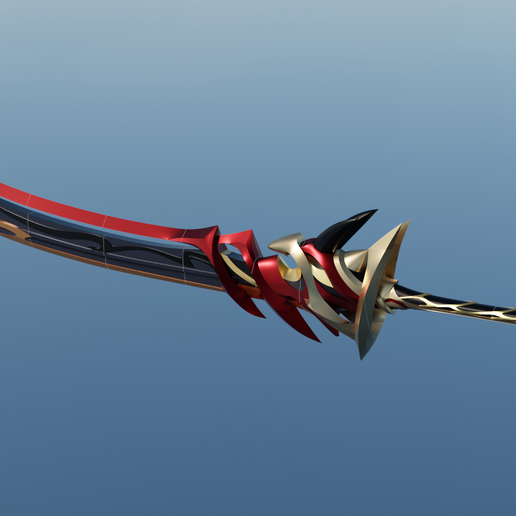 💤 Genshin impact Arataki Itto Claymore Redhorn Stone­thresher model 3d ...