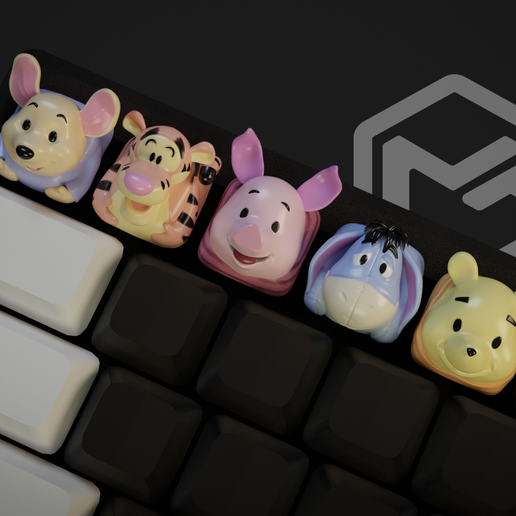 ⌨️ Winnie the Pooh Keycaps・ STL File for 3D printing・Cults