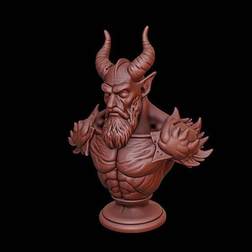 3D file Demon Lord Bust 👤 ・3D printing design to download・Cults
