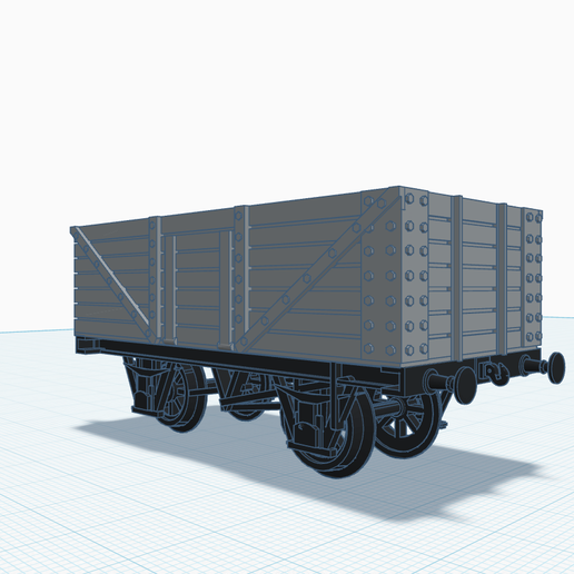 🚆 HO/ OO scale 7 plank wagon body・ STL File for 3D printing・Cults