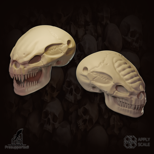 👽 Alien xeno dragons skulls and bones basing bits (creatures, monsters ...