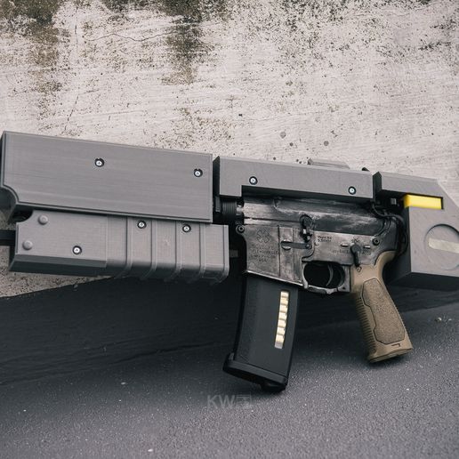 🔫 [WIP] BETA Heavy Bolter Conversion Kits for M4 CQB Airsoft・ STL File ...