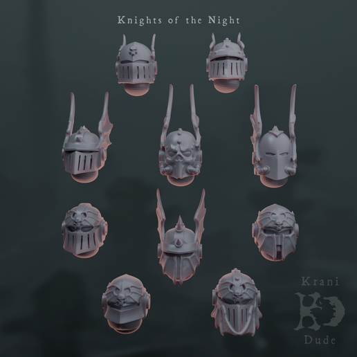 🔨 Knights of the night helmets・ STL File for 3D printing・Cults