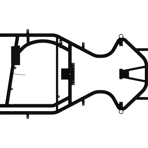 🖼️ Chassis Frame Design of Go-Kart Vehicle・ OBJ File for ・Cults