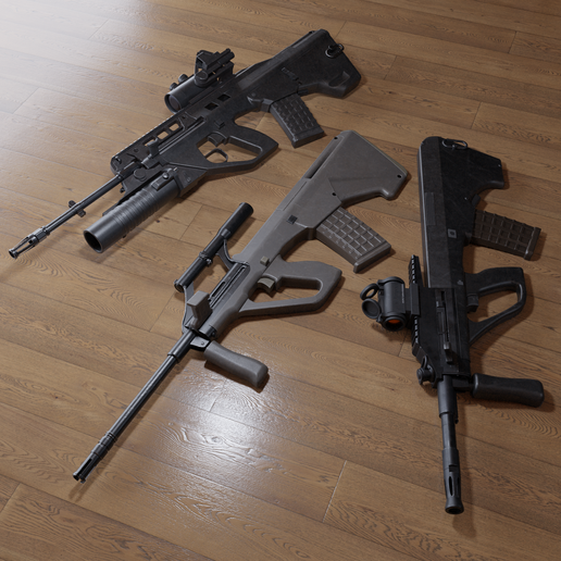 🔫 AUG Rifles PropGun Bundle 1/1 Scale ( AUG A3M1 , FE88 , Steyr BullPup ...