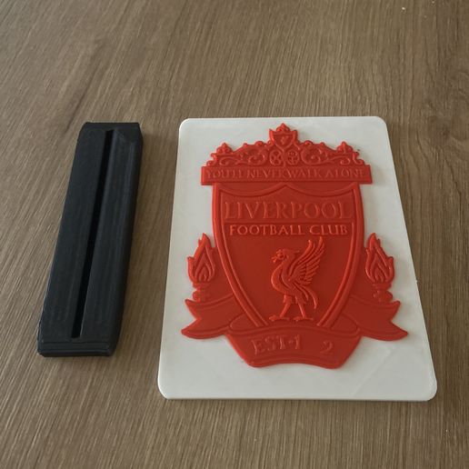 STL file Liverpool logo with stand ⚽ ・3D print object to download・Cults