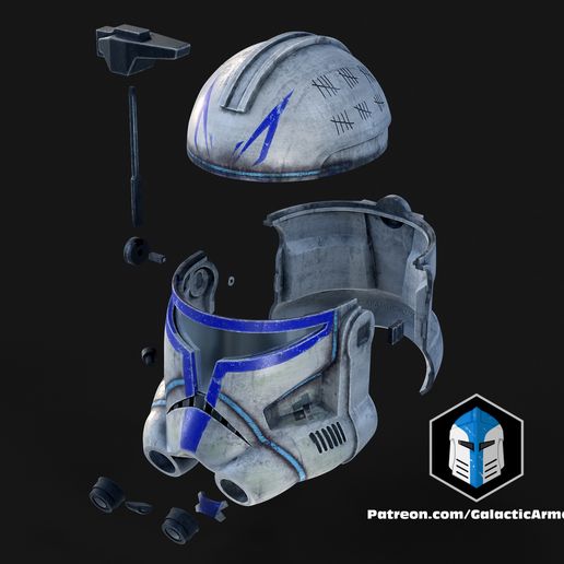 3D file Animated Captain Rex Helmet - 3D Print Files 🪖 ・3D printing ...