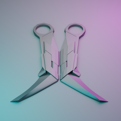 🎲 Valorant Prime Karambit・ STL File for ・Cults