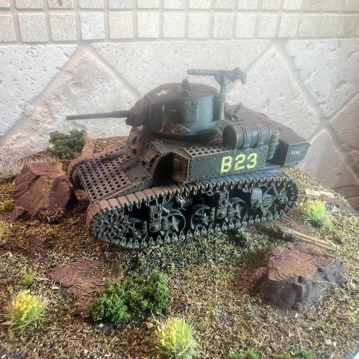 🍯 M3A1 Stuart with hull-mounted flamethrower (US, WW2)・ 3D File for 3D ...