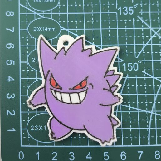 3D file GENGAR multicolor keychain 🗝️ ・3D print design to download・Cults