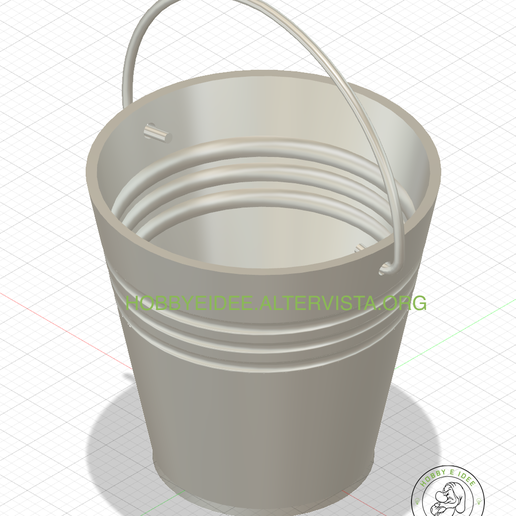 STL file Bucket 🪣 ・Template to download and 3D print・Cults