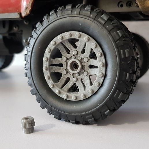 STL file 1/16 BEADLOCK CRAWLER WHEEL FOR WPL TYRE - MIJBITS・3D printable model to download・Cults
