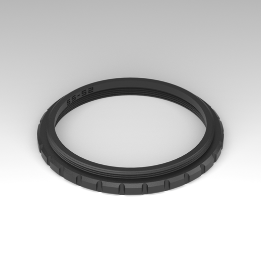 📷 CAMERA FILTER RING ADAPTER 55-52MM (STEP-DOWN)・ STL File for 3D ...