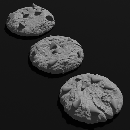 🍫 25mm Chocolate Chip Cookie Bases・ STL File for ・Cults