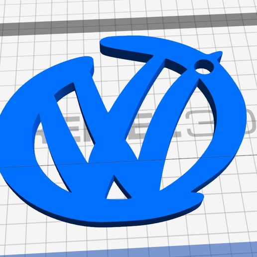 STL file VW Badge Keyring 📛 ・3D printing model to download・Cults