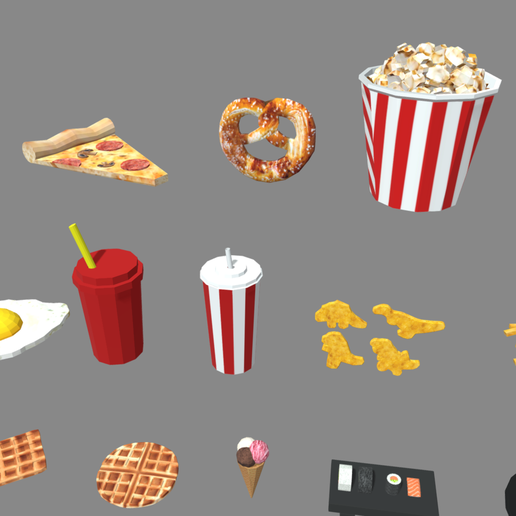 STL file Low Poly Fast Food Package // Design 01 📦 (OBJ)・3D printer ...