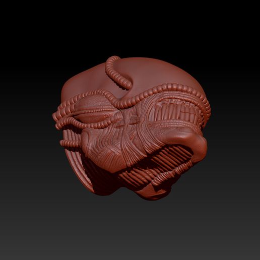 👽 Alien Xenomorph Head Wall Hanging・ STL File for 3D printing・Cults
