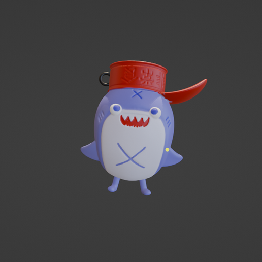 STL file bloop (Gura Pet) Keychain 🗝️ ・3D printable model to download・Cults