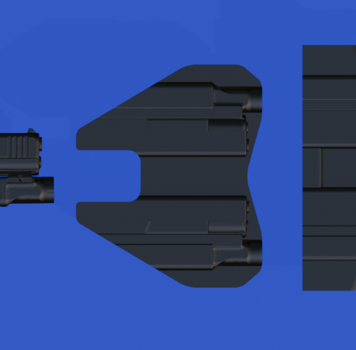 🔫 Glock G43 X + Streamlight TLR-7 Sub parts package・ STL File for 3D ...