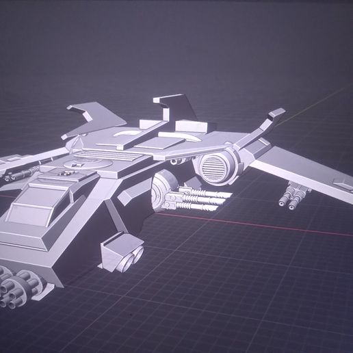 🔥 Crusade Gunship (fire raptor V2)・Free STL File for 3D printing・Cults
