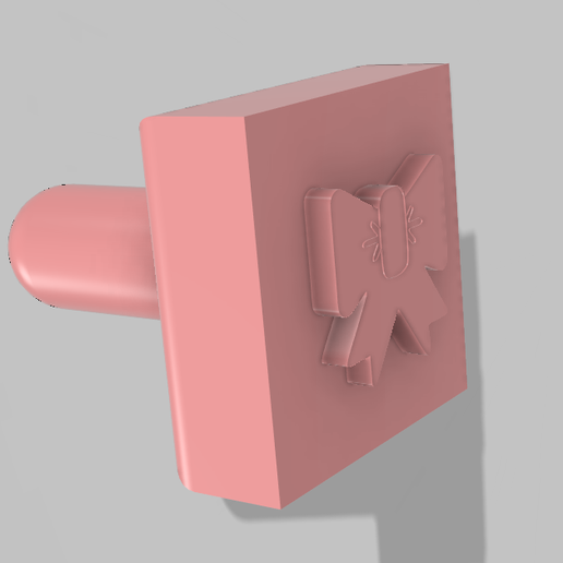 🎀 Pookie Ribbon Stamp Small・Free STL File for 3D printing・Cults