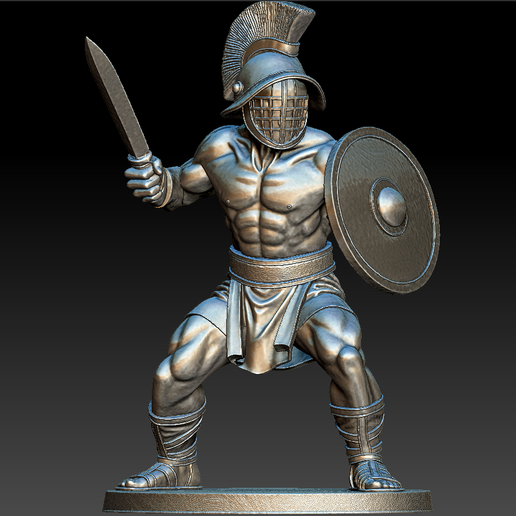 🗡️ Roman Arena Champion – Combat-Ready Gladiator 3D Print・ OBJ File for ...