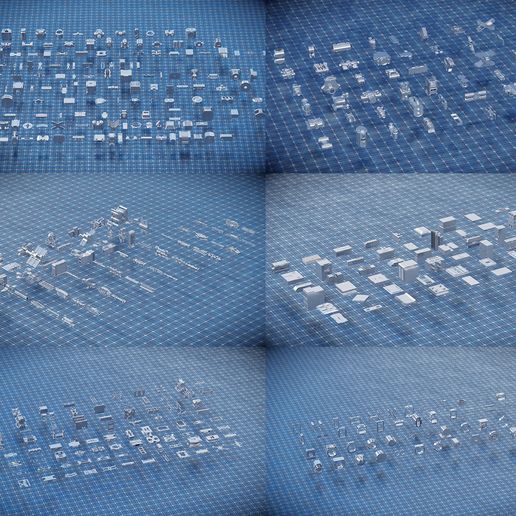 🤖 710 PART 3D Scifi Multi Kitbash - Pack - Asset - Prop - Greeble - Panel・ STL File for 3D ...