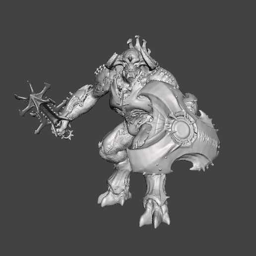 👹 ARMORED TITAN DEMON W BLADED MACE MINIATURE MODEL FIGURE FOR FANTASY ...