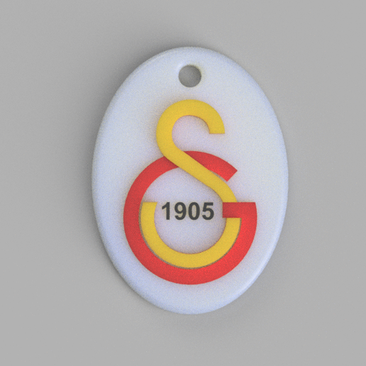 🗝️ Galatasaray GS logo Keychain・ STL File for 3D printing・Cults