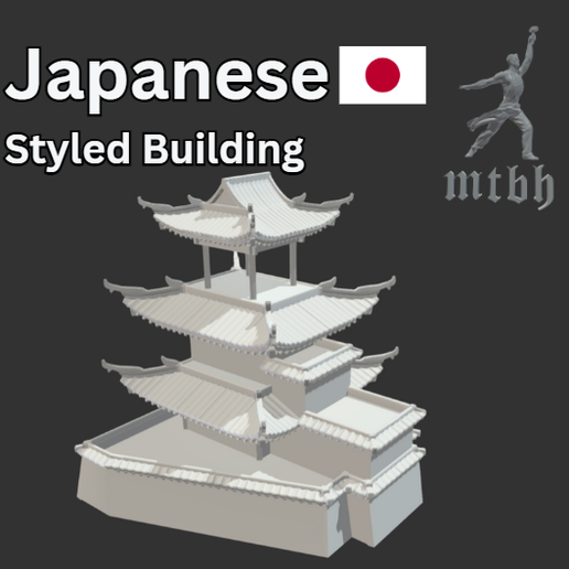 OBJ file Japanese Castle Style Building 🏯 ・3D printer model to download ...