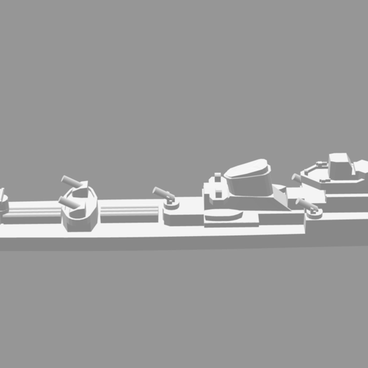 STL file Soviet Project 7 Gnevny class destroyer 1:1800 WW2 ♟ ・3D ...