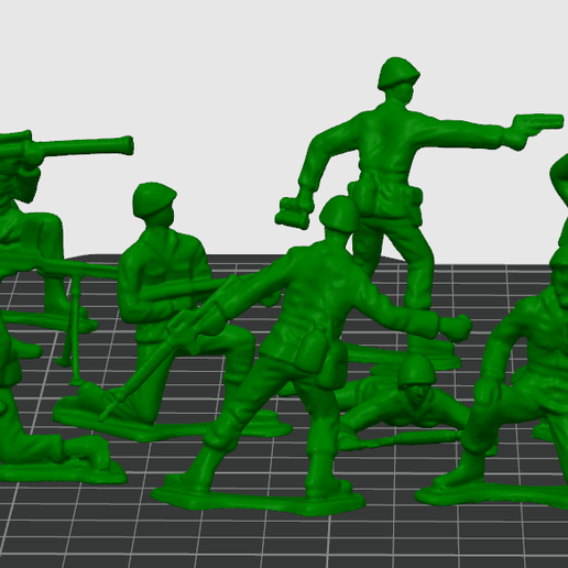 🇻🇳 Jaru vietnam war Army Men Collection (SGT brown Pose from Plastic ...