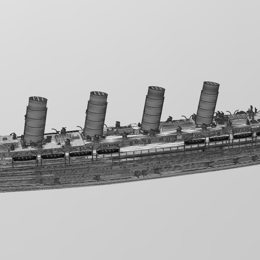🌊 RMS LUSITANIA Cunard legendary ocean liner print ready model・ STL ...