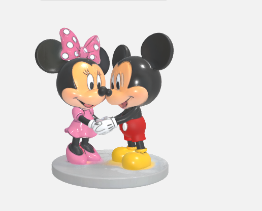 🧑‍🤝‍🧑 Kawaii Mickey & Minnie Couple Chibi Figure – 3D Printable ...