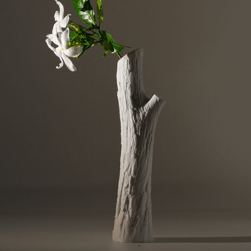 STL file Tree vase | Bark vase 1 | modern vase design | Minimalistic ...