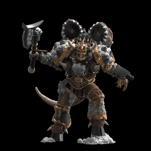 🩸 Demonic Blood Butcher Nobility with jetpack for wings fan 3d art・ STL ...