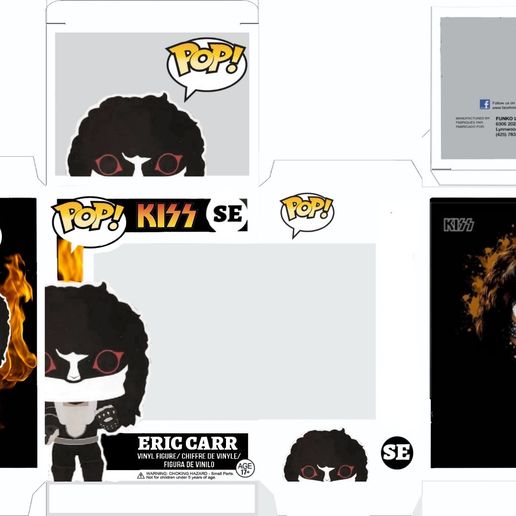💋 Funko pop KISS Eric Carr・ STL File for 3D printing・Cults
