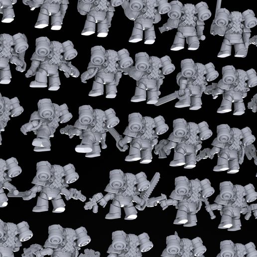 🛰 Armoured Space Dwarf Assault Squads 28mm・Free STL File for 3D ...